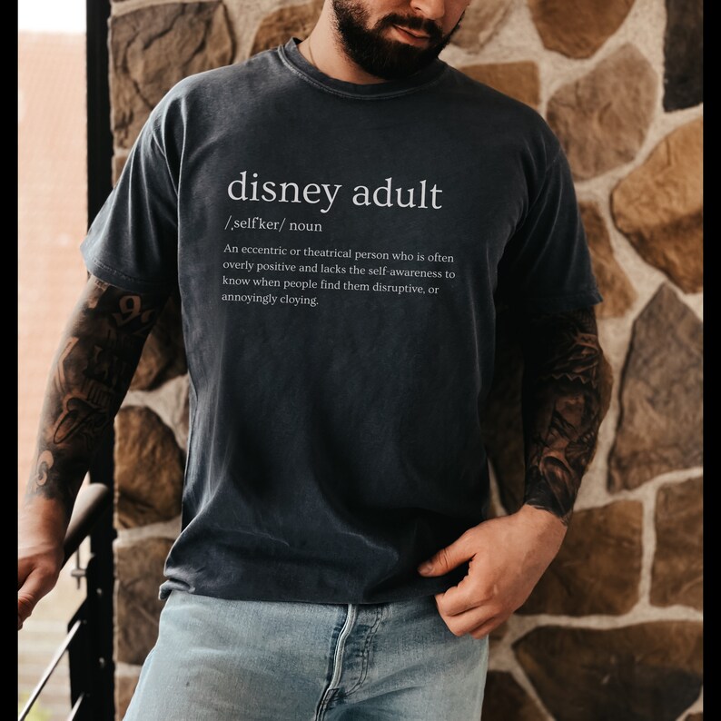 Disney Adult Definition / Disney World Garment-dyed T-shirt - Etsy