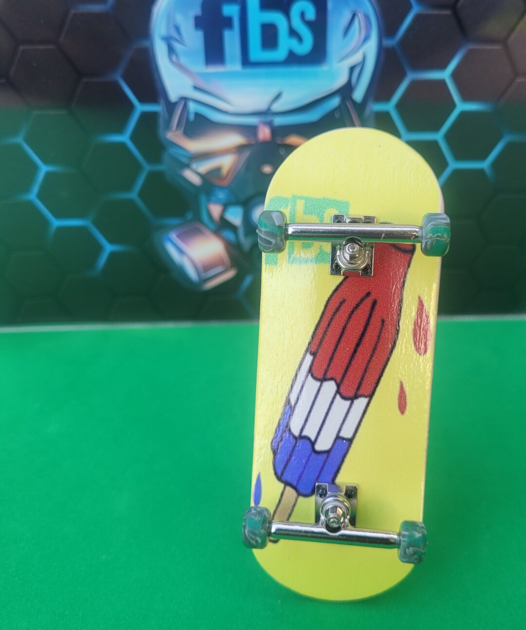 Fingerbombsk8boards Custom 34 Mm Complete Fingerboard ("drip") Real ...