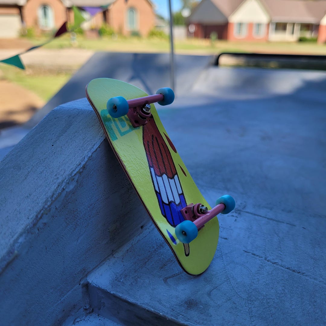 Fingerbombsk8boards Custom 34 Mm Pro Fingerboard Artist Series ("drip ...
