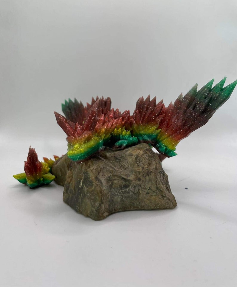 Crystal Winged Dragon 3D Printed Cinderwing3d - Etsy