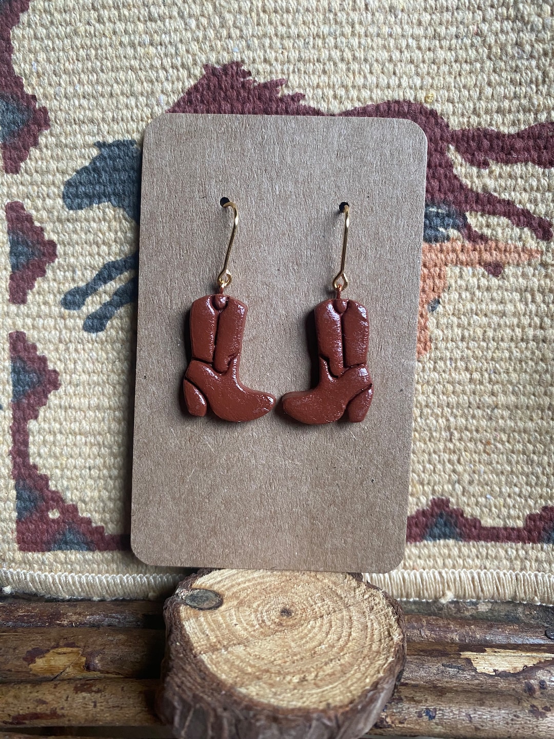 Cowboy Classic Mini Terracotta Boot Earrings, Mexican Boot Earrings ...