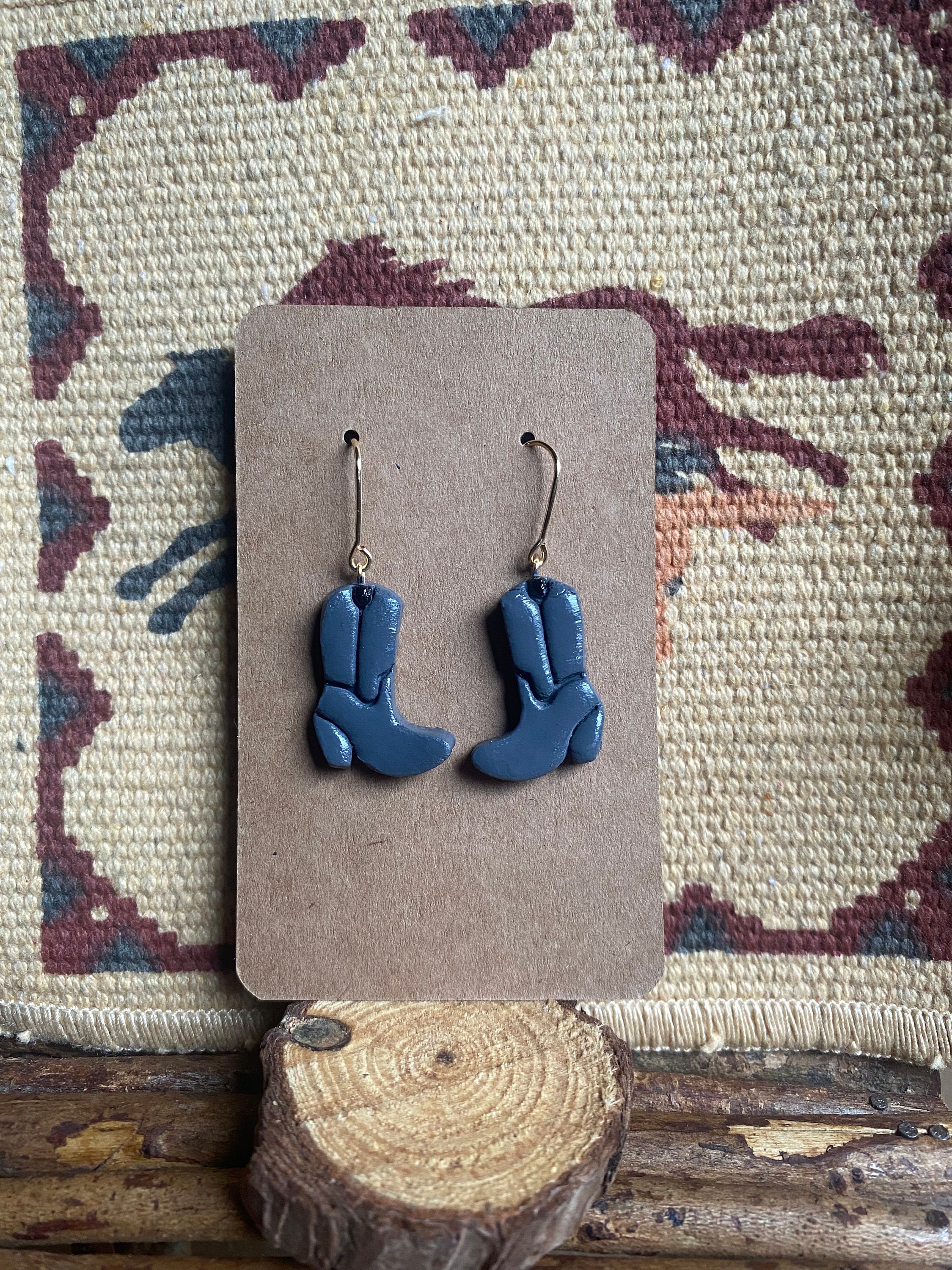 Cowboy Classic Mini Terracotta Boot Earrings, Mexican Boot Earrings ...
