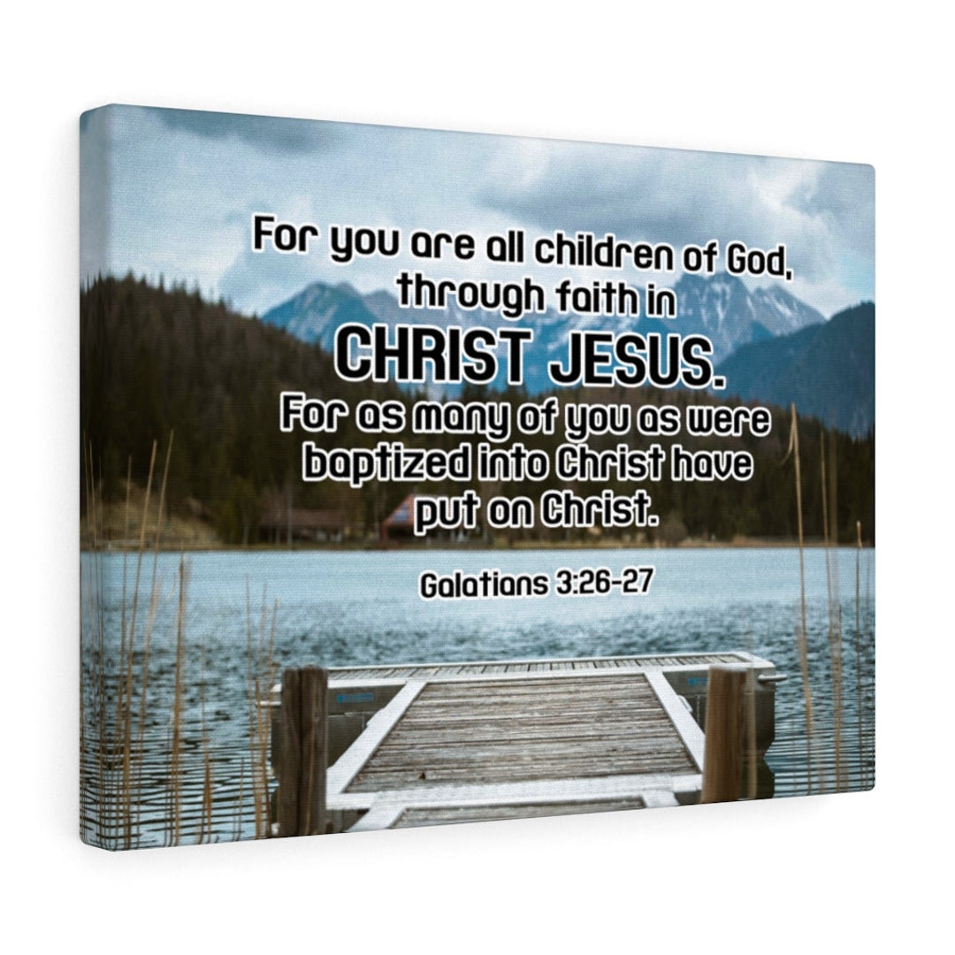 Bible Art Children of God Galatians 3:26-27 Wall Art Christian - Etsy