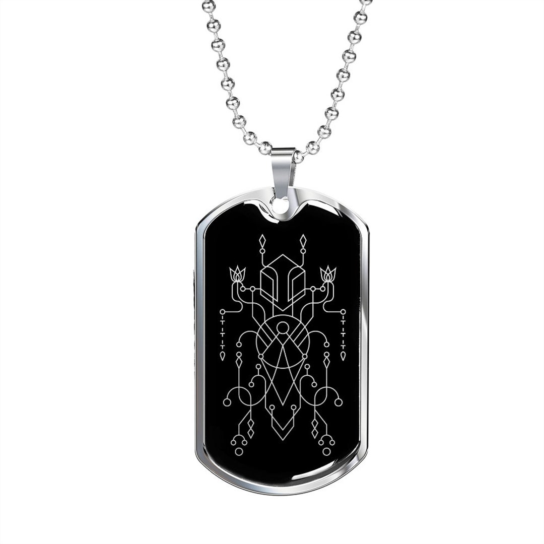 Sacred Geometry Lizard Like Design Necklace Stainless Steel or 18k Gold ...