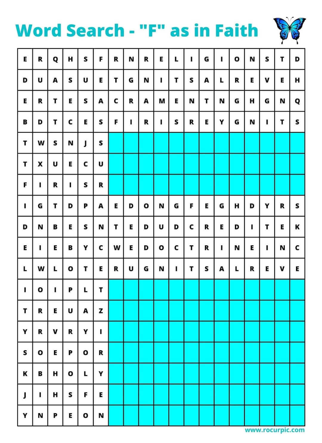 Faith Word Search - Etsy