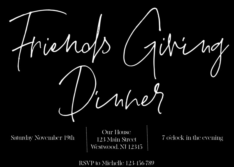 Editable Friends Giving Party Invitation, Free E Invite Included, Fall ...