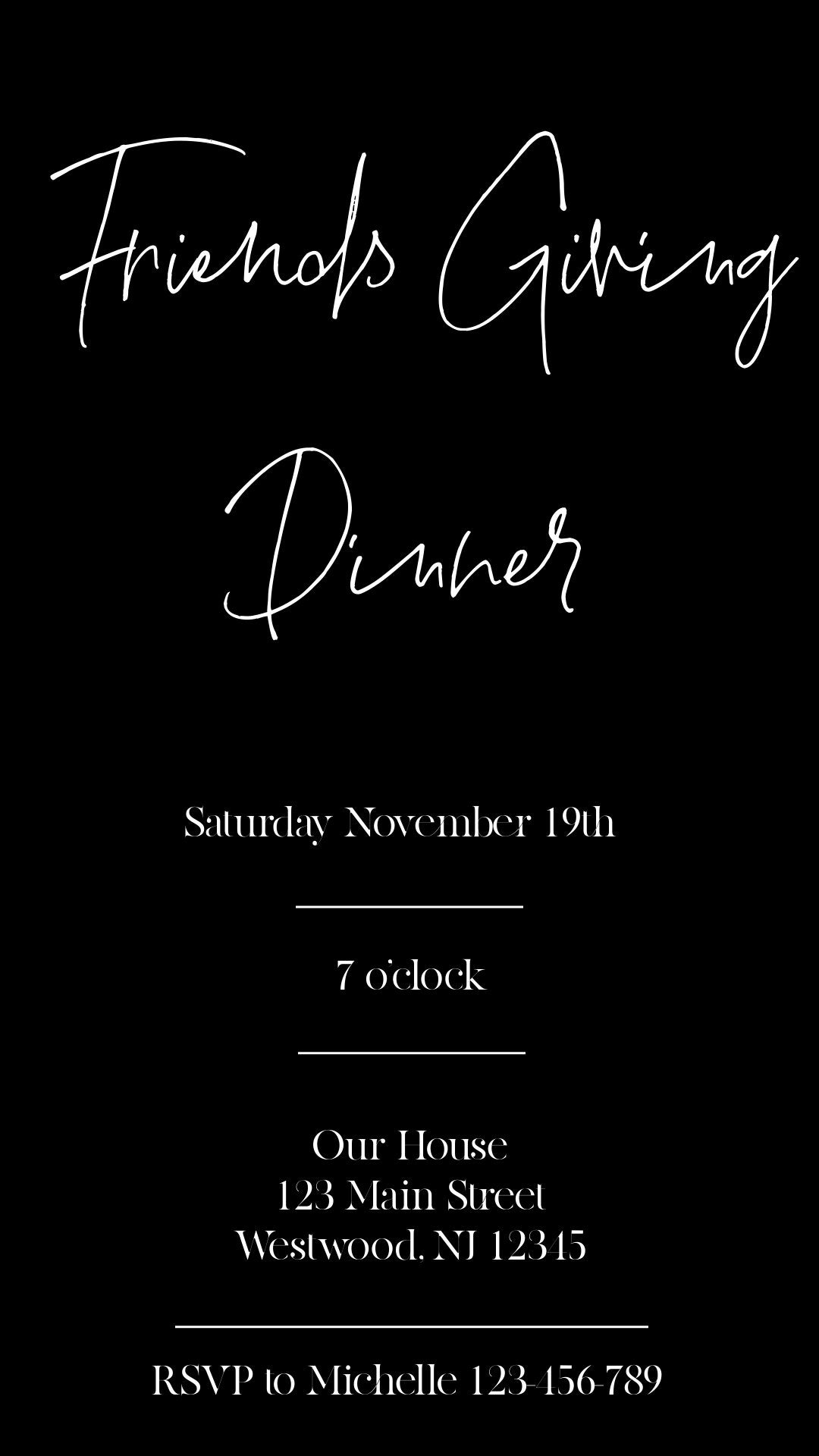 Editable Friends Giving E-invite and Printable Invitation, Fall Party ...