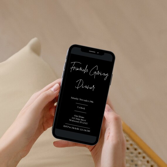 Editable Friends Giving E-invite and Printable Invitation - Etsy