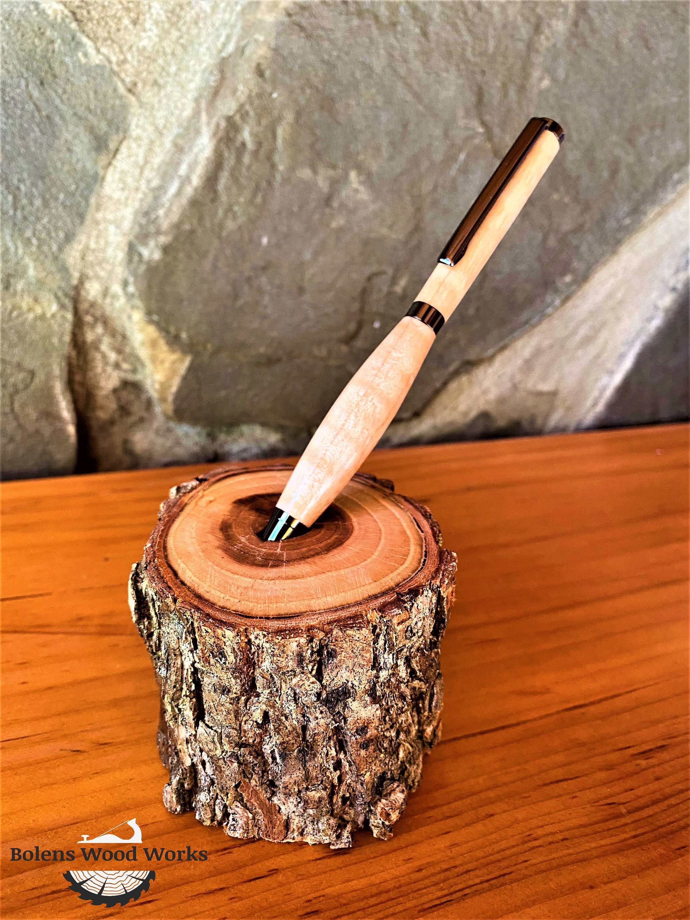 Raw Cut Log Pen Display single/double - Etsy