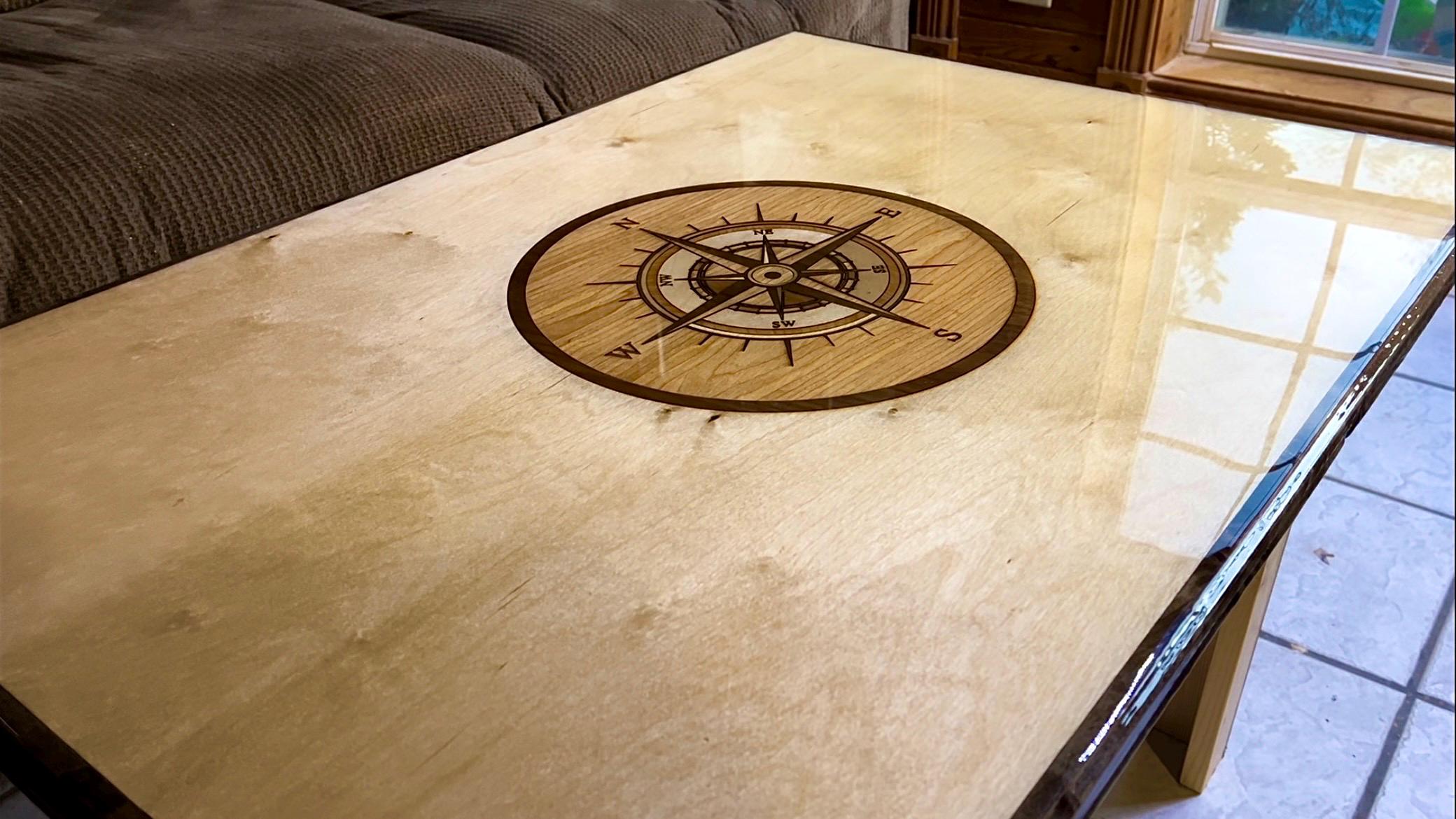 Compass Coffee Table 2x3 Feet. - Etsy
