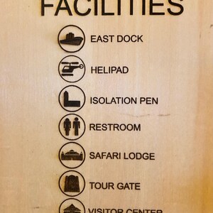 Jurassic Park Paddock/facility Sign. Multiple Species - Etsy