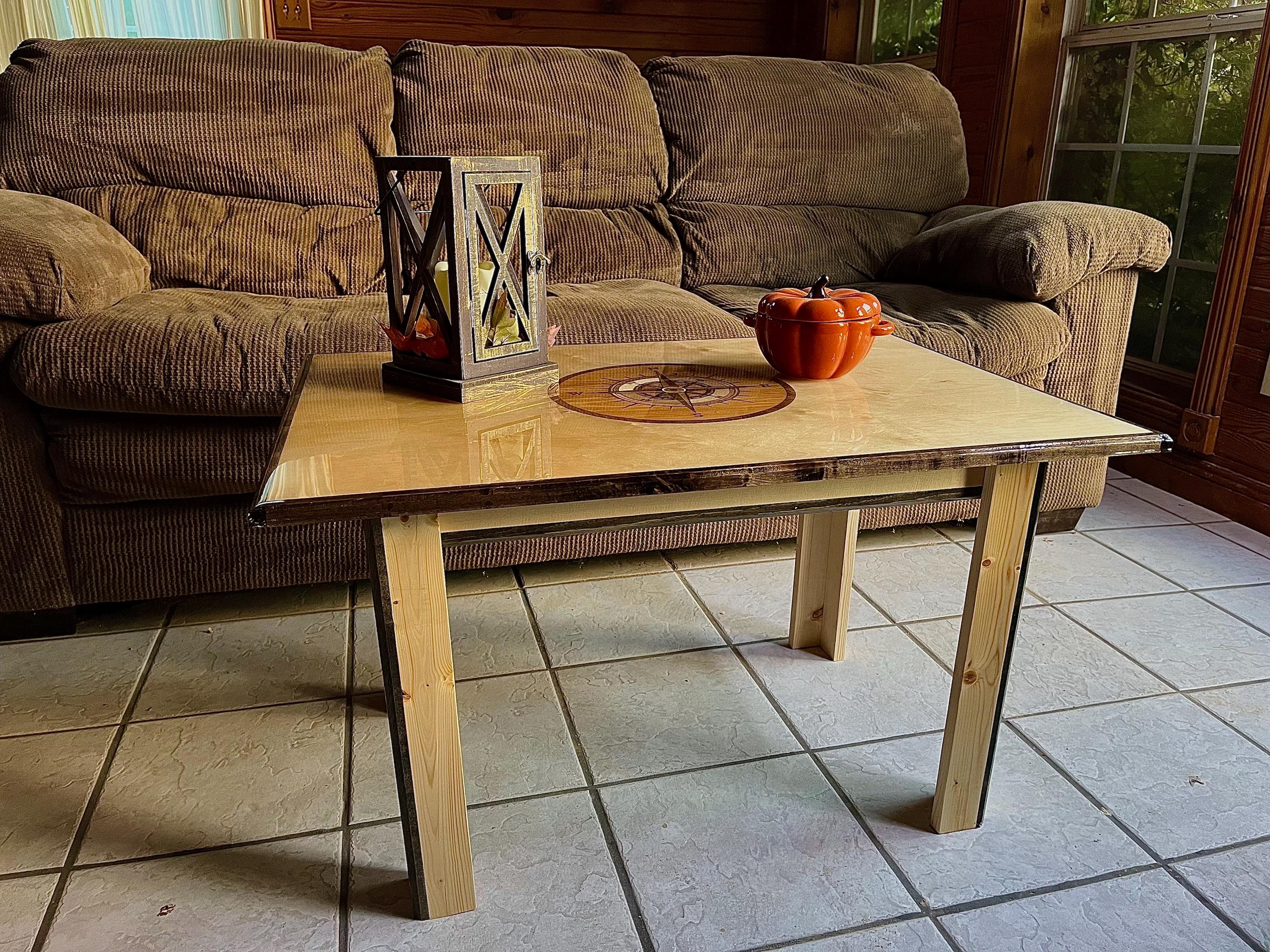 Compass Coffee Table 2x3 Feet. - Etsy