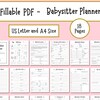 Babysitter Planner Printable, US Letter and A 4 Size PDF, Nanny Binder ...
