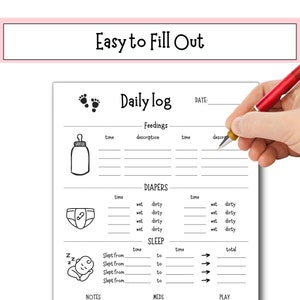 Babysitter Planner Printable, US Letter and A 4 Size PDF, Nanny Binder ...