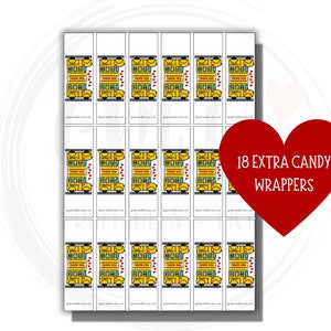 School Bus Thank You Candy Bar Wrap, End of the School Year, Bus Driver ...