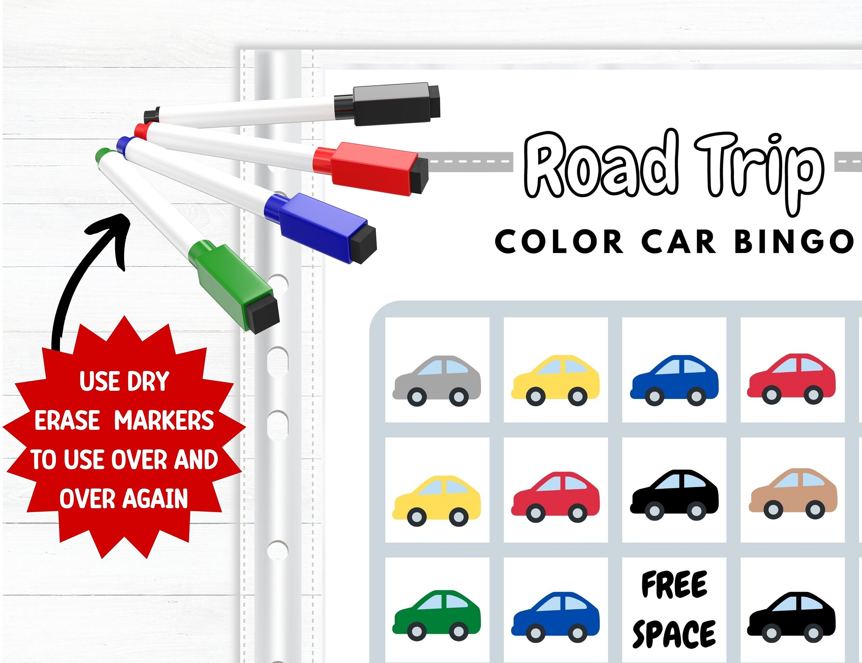Road Trip Color Car Bingo Printable for Kids Simple Road Trip - Etsy ...