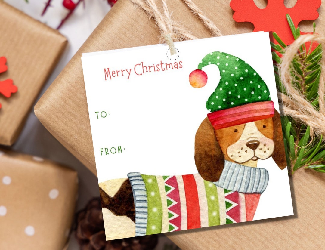Christmas Dog Gift Tags for Your Family and Friends Who Love Their Dog ...