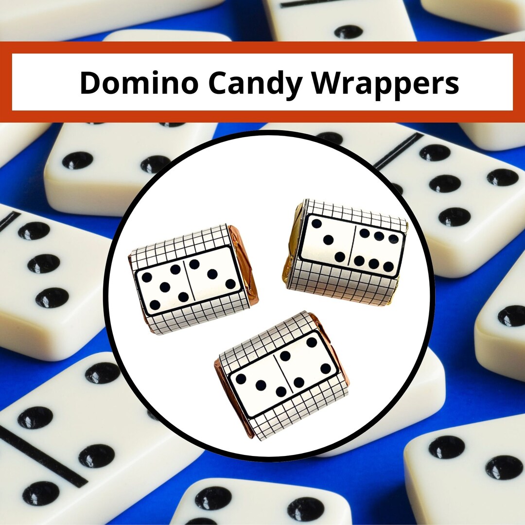 Domino Candy Wrappers Small Size Candy Labels Family Game - Etsy