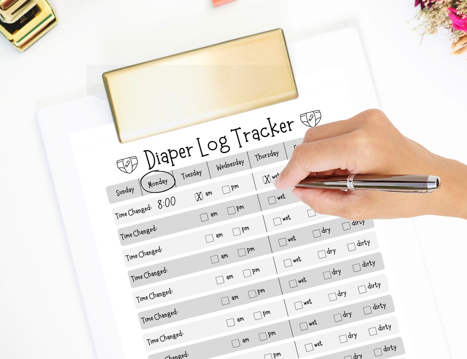 Newborn Infant Planner, Newborn Tracker, Baby Daily Log, New Baby Gift ...