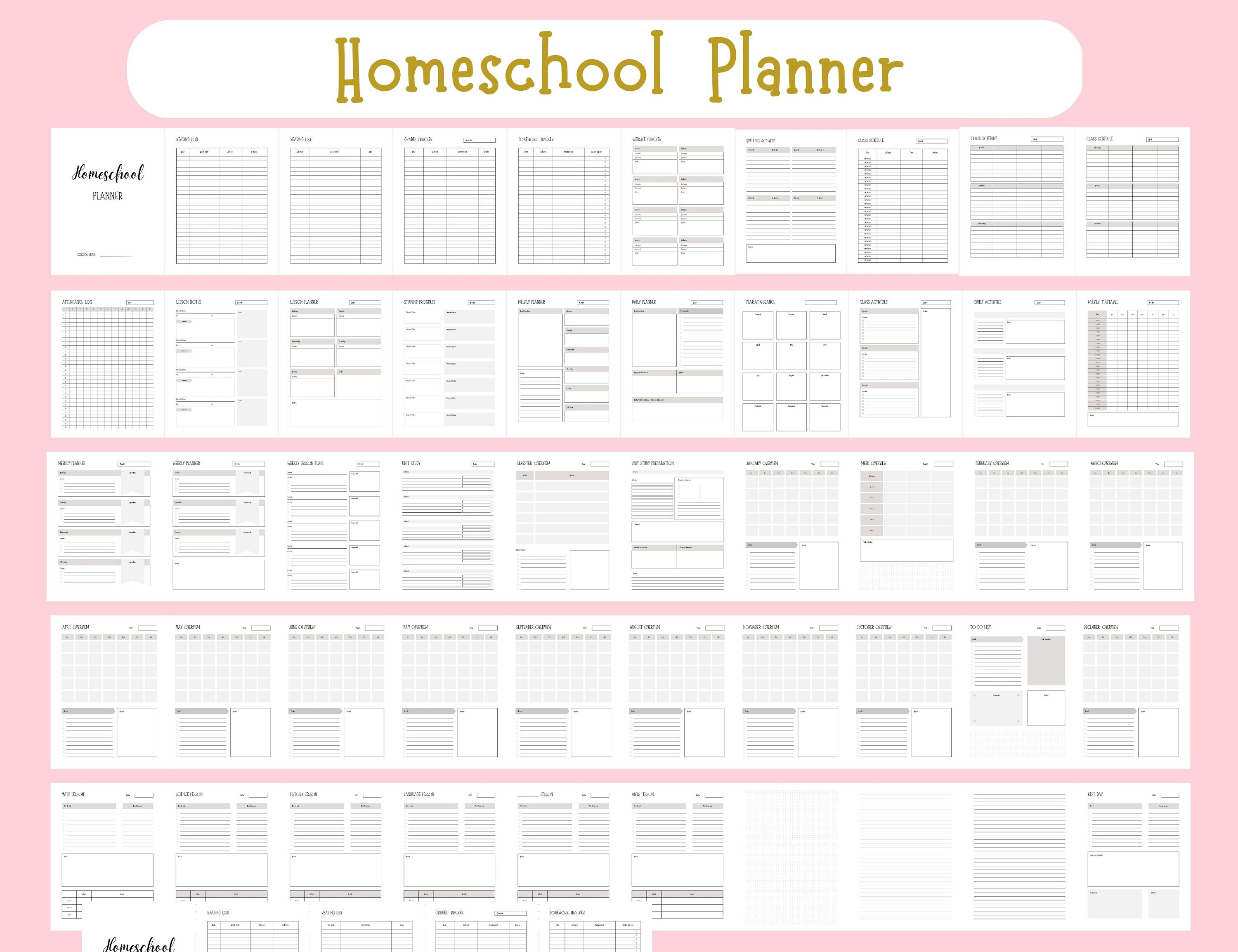 Homeschool Planner Bundle Printable Homeschool Binder - Etsy