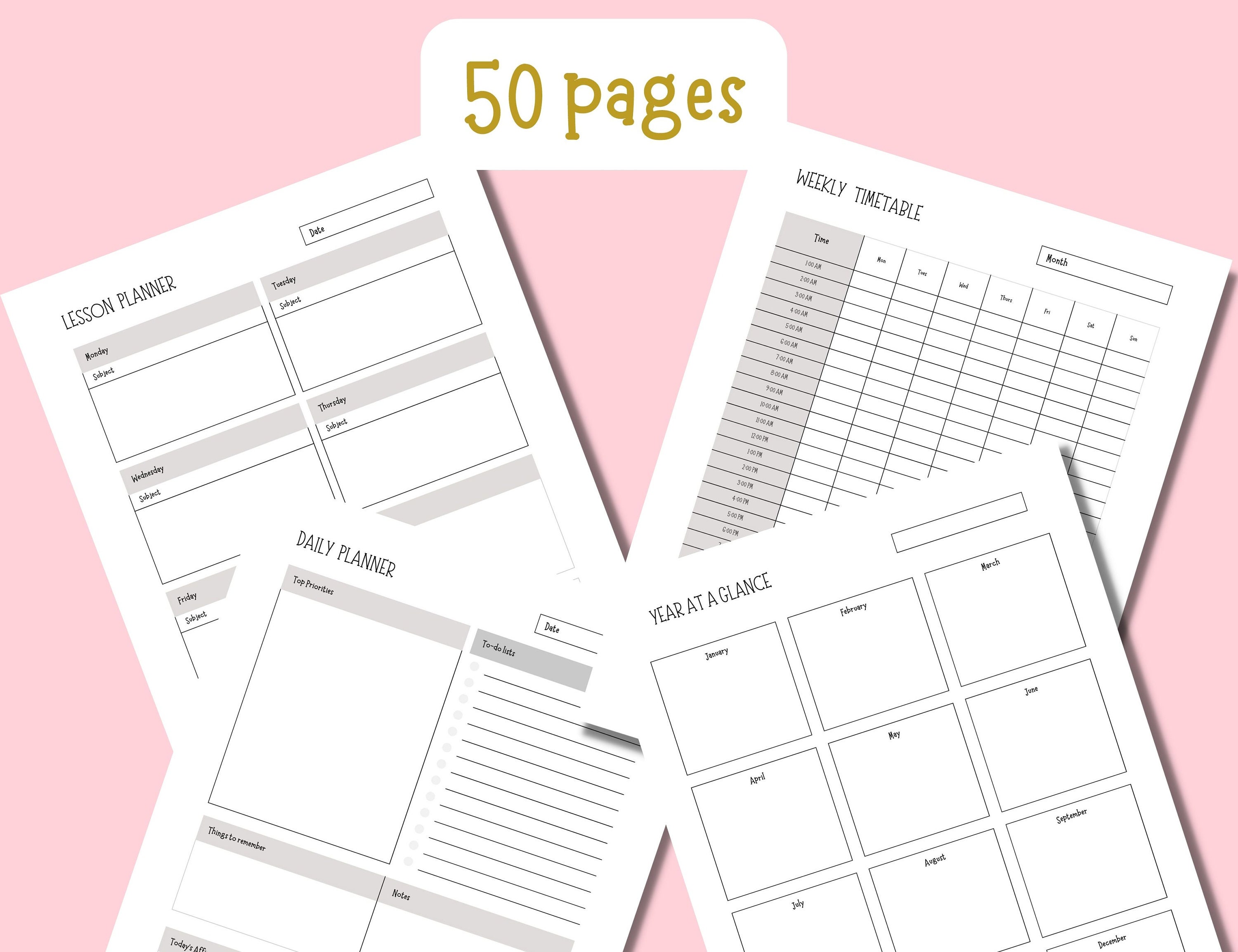 Homeschool Planner Bundle, Printable Homeschool Binder, Homeschool ...