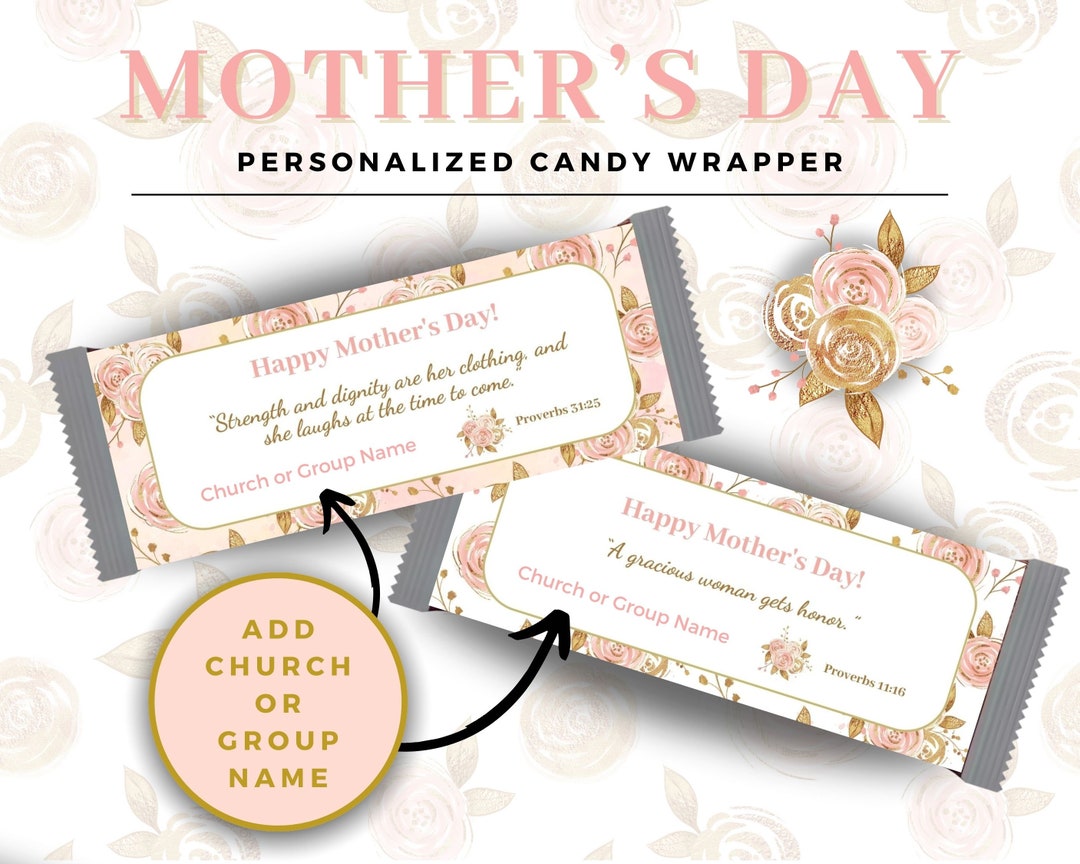 Mother's Day Candy Bar Wrappers, Candy Bar Wrappers, Gift for Mom ...