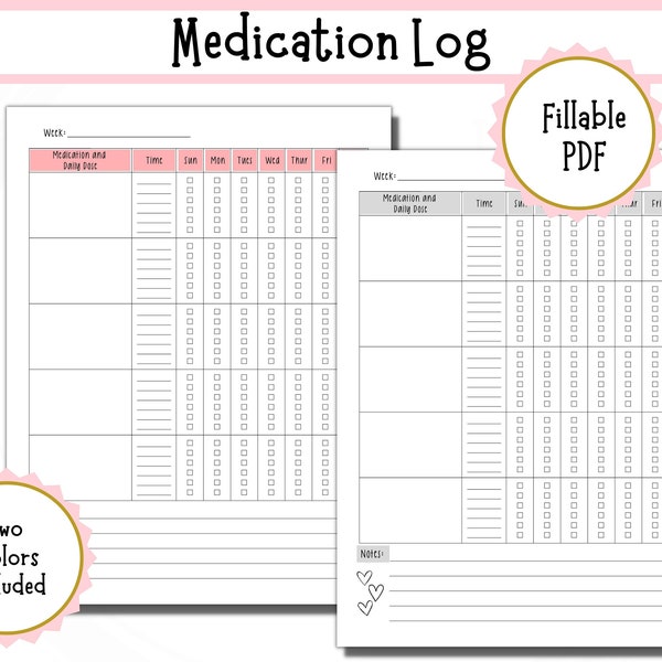 Printable Medication List - Etsy