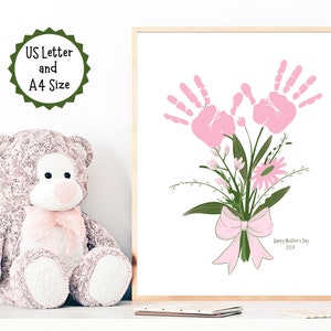 Mothers Day Handprint Art, Kids Gift for Mom, Mothers Day Gift, Mothers ...