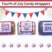 Fourth of July Candy Bar Wrapper, DIY Candy Bar Labels, Printable ...