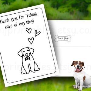 Dog Thank You Card, Printable Greeting From the Dog, Perfect for Dog ...