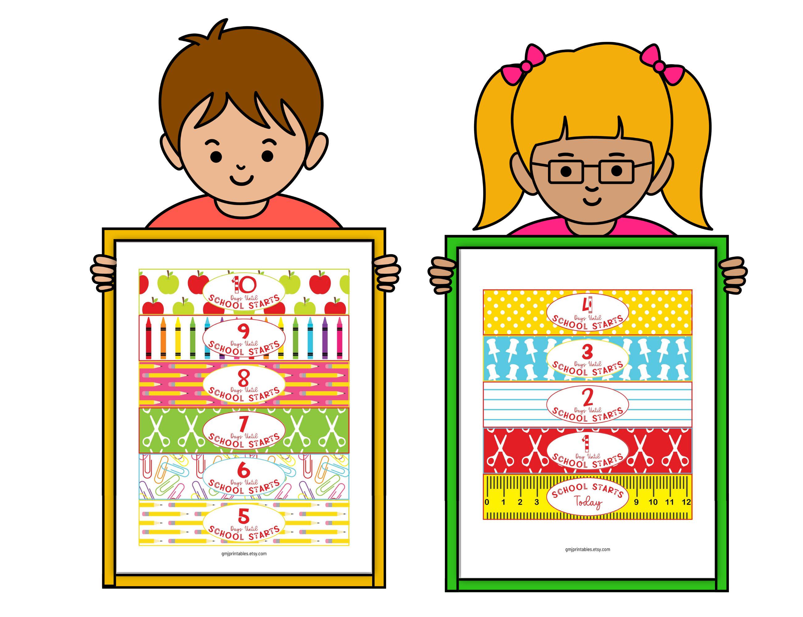 Back to School Countdown Paper Chain: Printable Classroom Decor (PDF ...