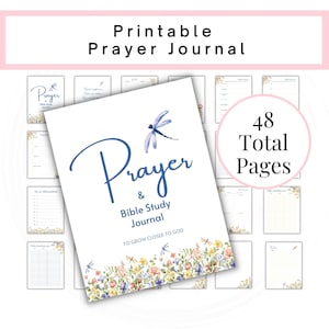Prayer Journal Printable, Bible Study Notes, Gratitude Journal, Bible ...