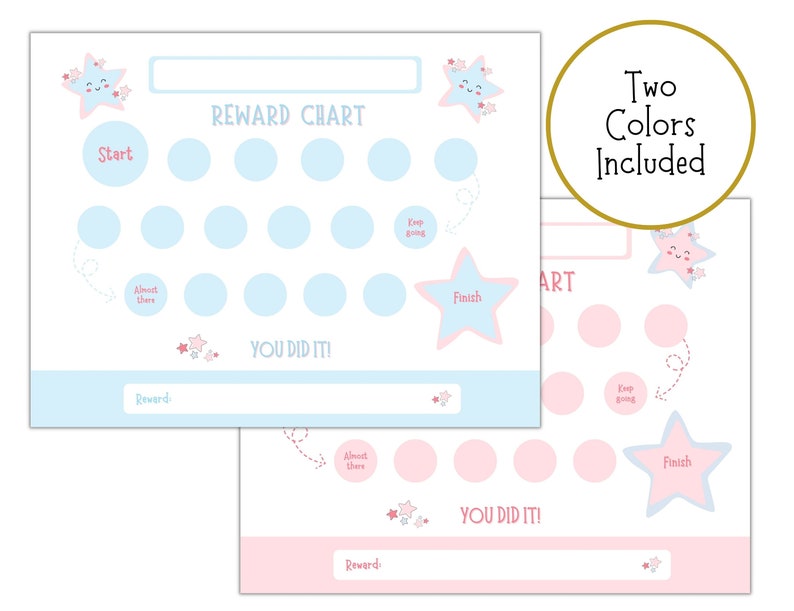 Reward Chart Behavior Chart Potty Training Chart Editable - Etsy