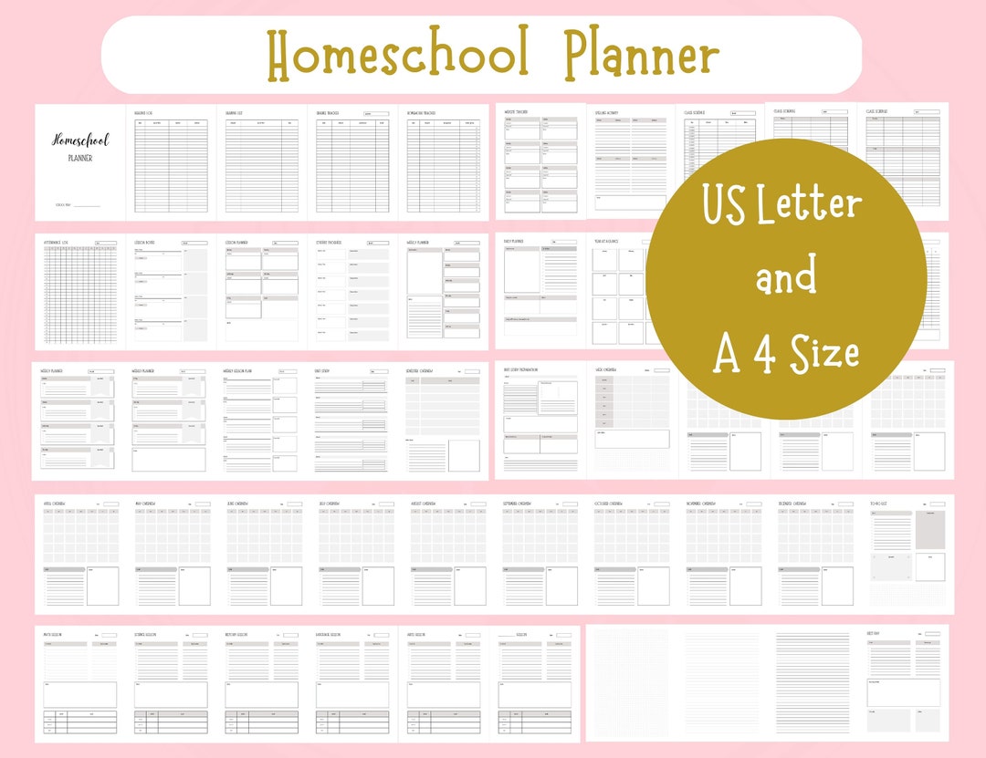Homeschool Planner Bundle, Printable Homeschool Binder, Homeschool ...