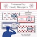 Veterans Day Candy Bar Wrappers, Military Appreciation, Patriotic Candy ...