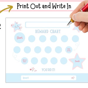 Reward Chart, Behavior Chart, Potty Training Chart, Editable Goal Chart ...