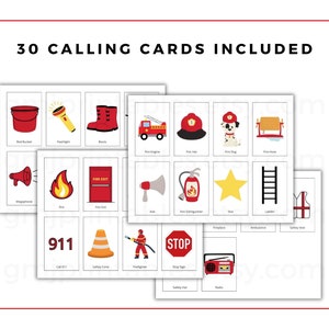 Firefighter Bingo, Printable Games for Kids, Classroom Games, Birthday ...