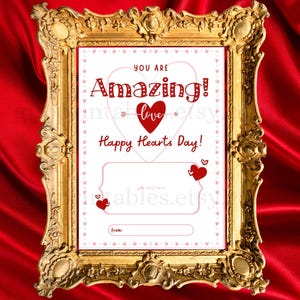 Printable Valentine's Day Gift Card Holder, You Are Amazing Card ...