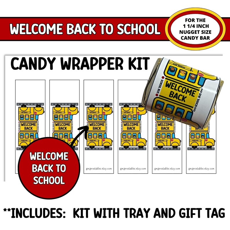 Back to School Candy Wrappers, 1st Day of School, Candy Bar Wrappers ...