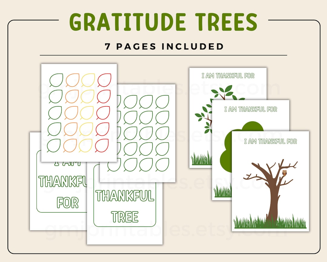 Thankful Tree Printable, Thanksgiving Poster, Gratitude Tree Activity ...