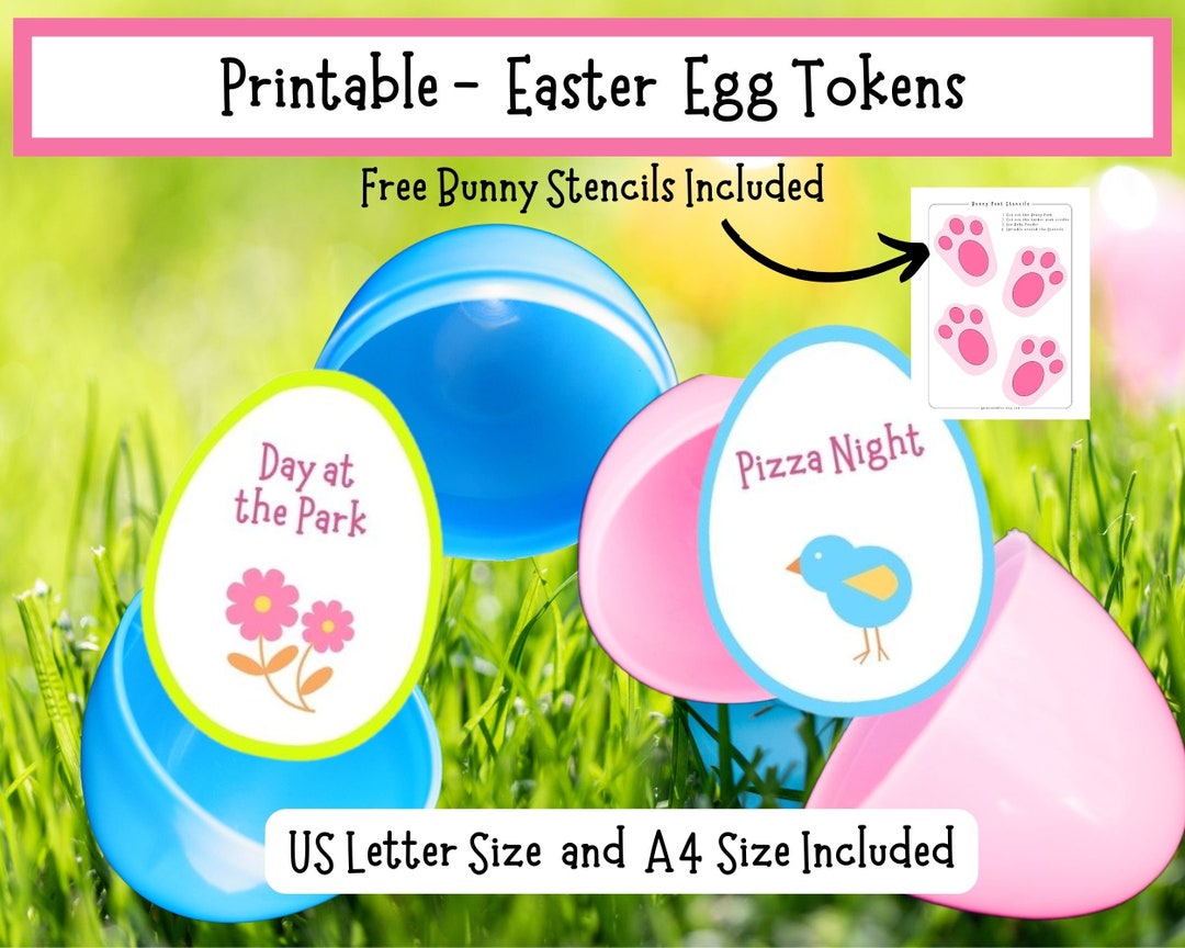 Easter Egg Tokens, Printable Easter Reward Token, Easter Basket ...