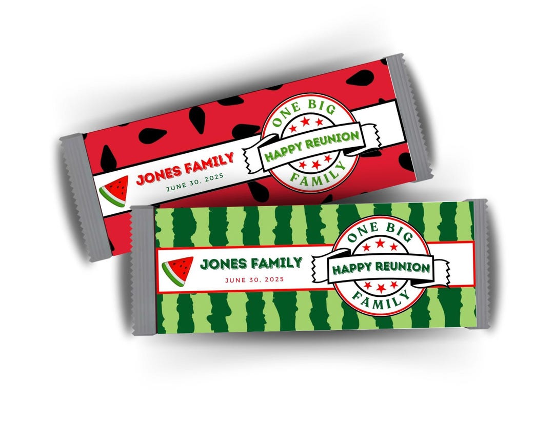 Sweeten Your Family Reunion With Custom Watermelon Candy Wrappers, DIY ...