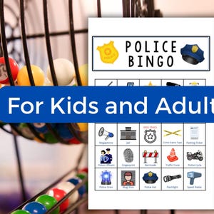 Printable Police Bingo Cards - Ideal for Birthday Parties, Seniors ...