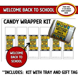 Back to School Candy Wrappers, 1st Day of School, Candy Bar Wrappers ...