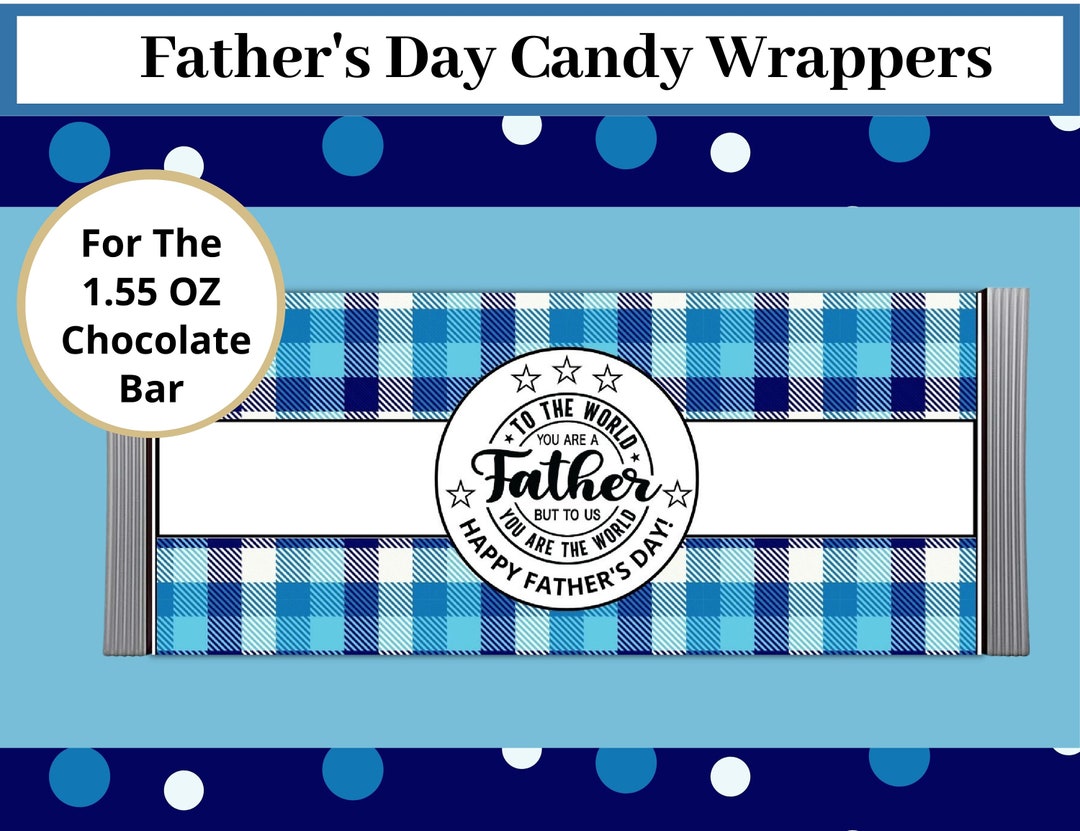 Father's Day Candy Bar Wrappers, Candy Bar Wrappers, Gift for Dad, DIY ...