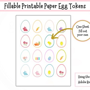 Easter Egg Tokens, Printable Easter Reward Token, Easter Basket ...