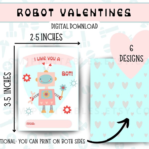 Valentine Robot - Etsy