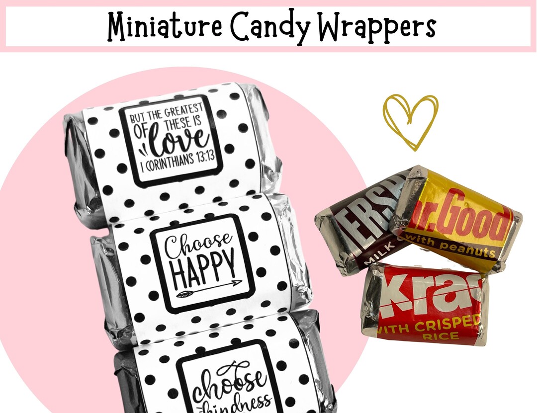 Miniature Chocolate Candy Bar Wrappers Printable Candy - Etsy