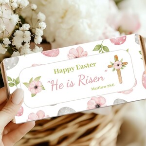 He is Risen Easter Candy Bar Wrappers: Bible Verse Gifts (printable) - Etsy