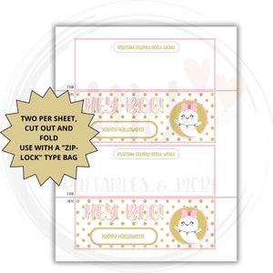 Halloween Treat Bag Topper, Printable Halloween Party Favor ...